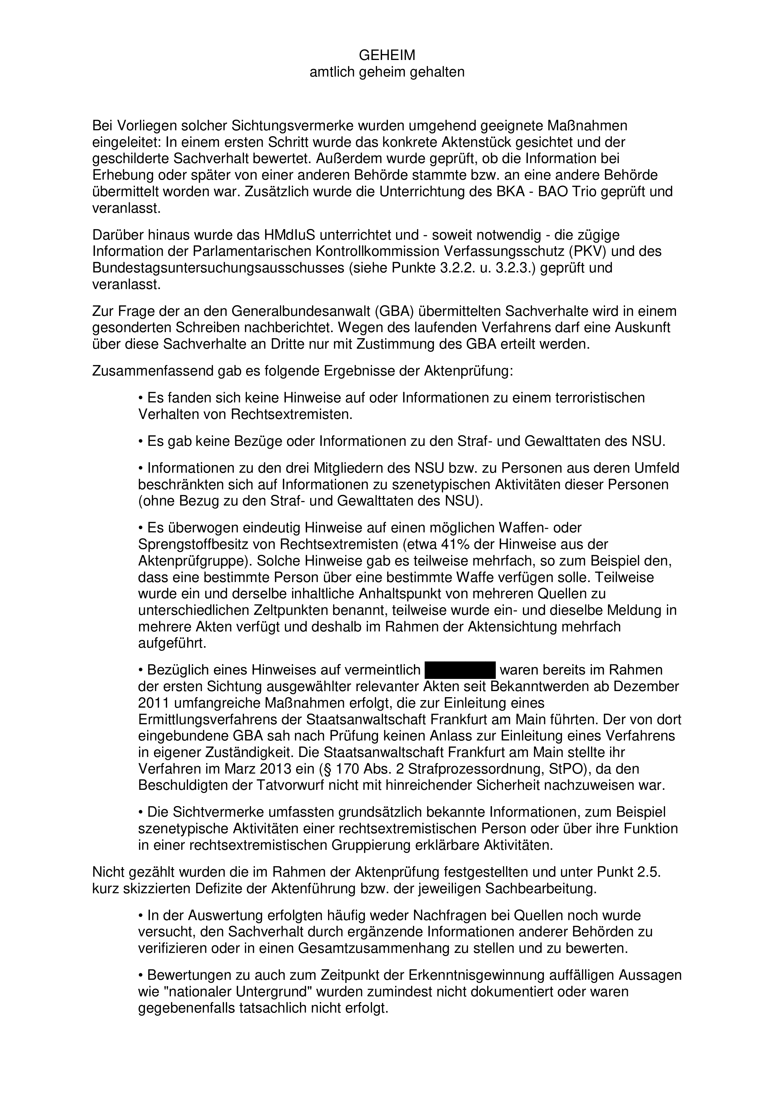 Abschlussbericht zur Aktenprüfung im LfV Hessen Im Jahre 2012 ...