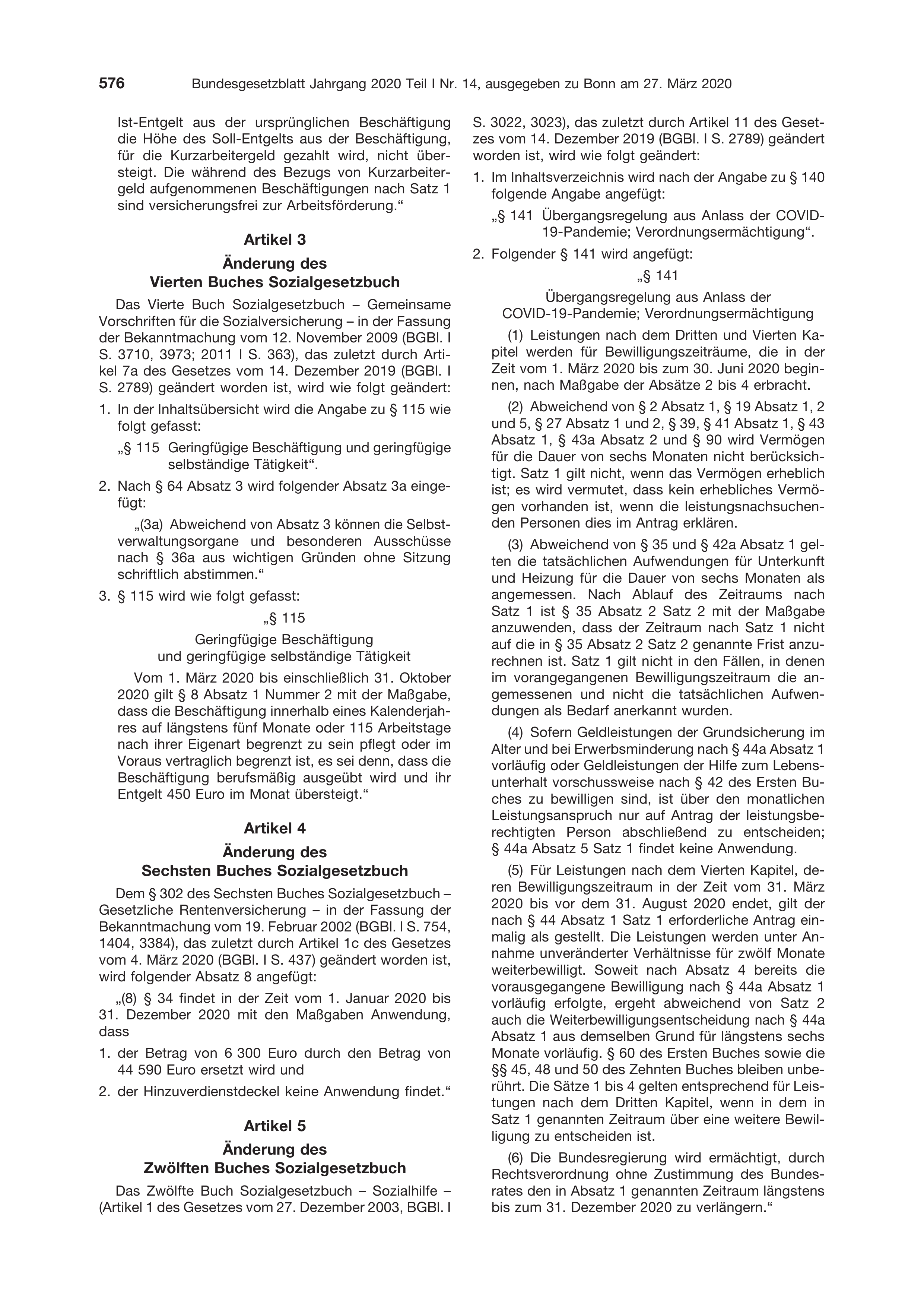 BGBl Teil I Nr. 14 Jahr 2020 - FragDenStaat